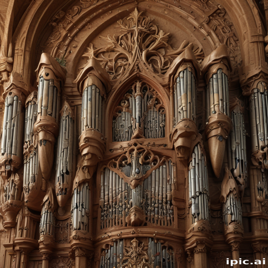 Intricate Design of a Grand Organ Showcasing Architectural Mastery and ...