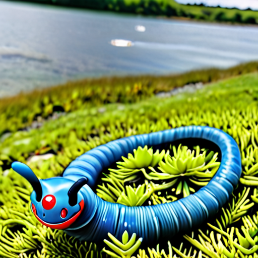 A water type pokemon like a blue worm