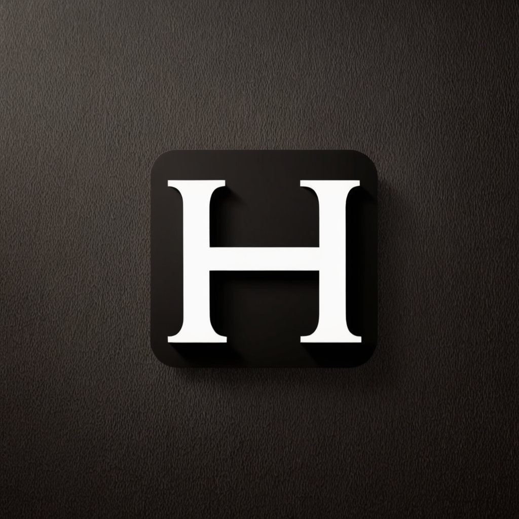 Create a logo with the letters HAL with blank background