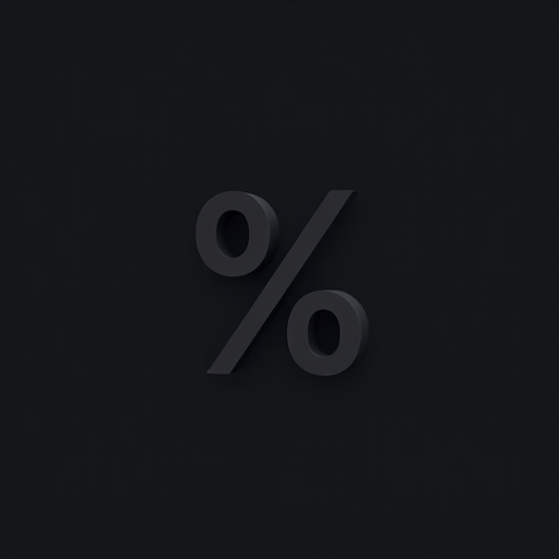 Stylized Percentage Symbol on a Dark Background for Modern Design ...