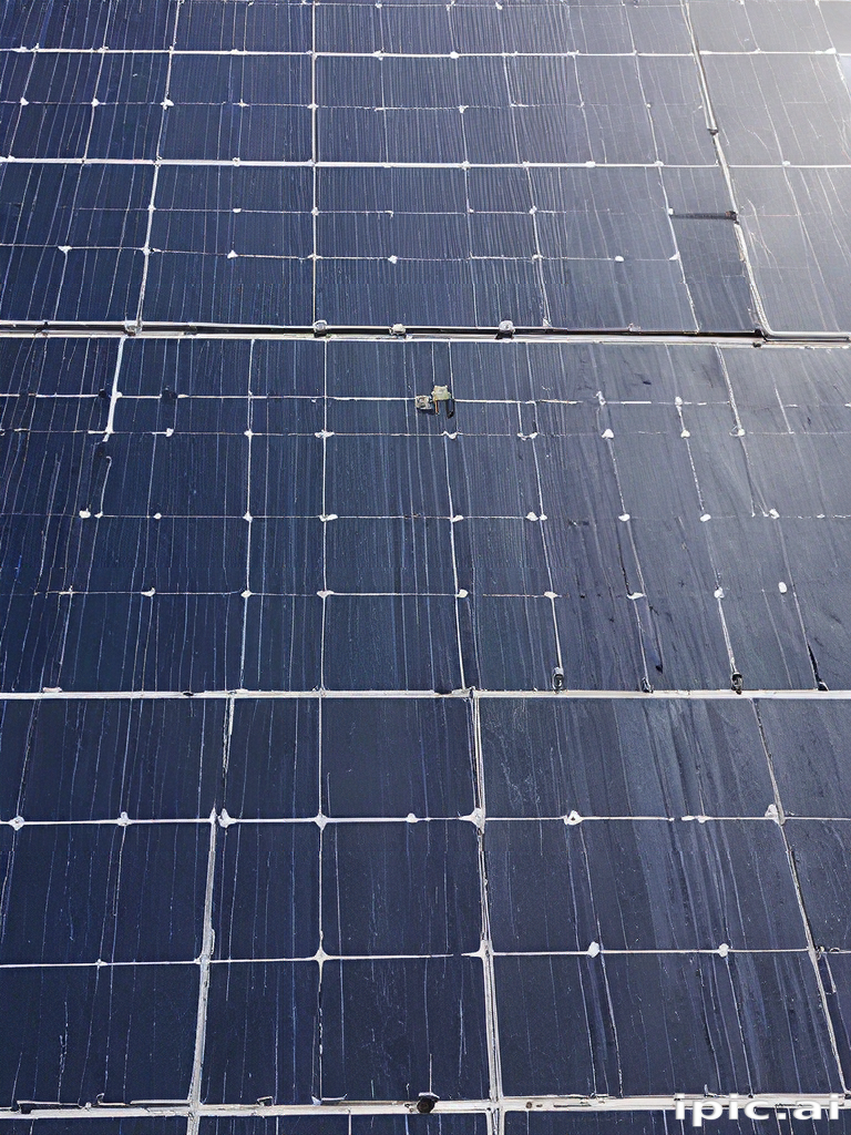 Expansive Solar Panel Array Harnessing Renewable Energy from the Sun