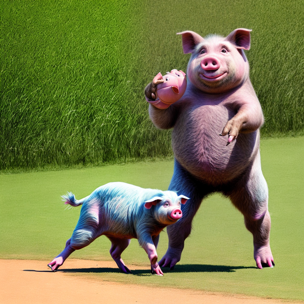 A dancing pig