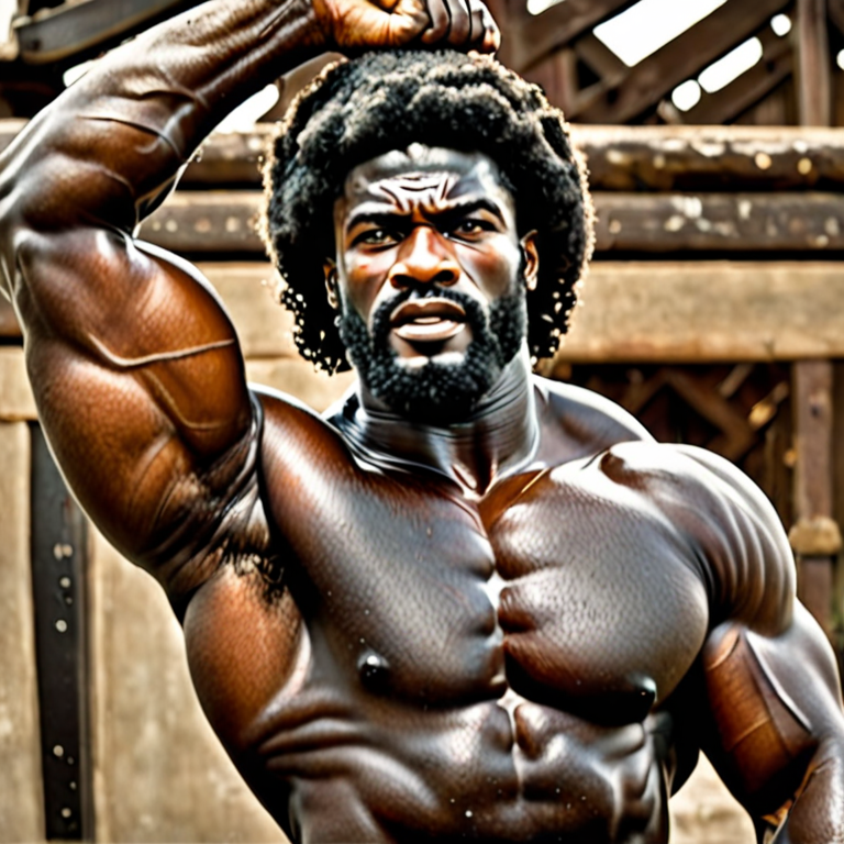 Samson using his great strength