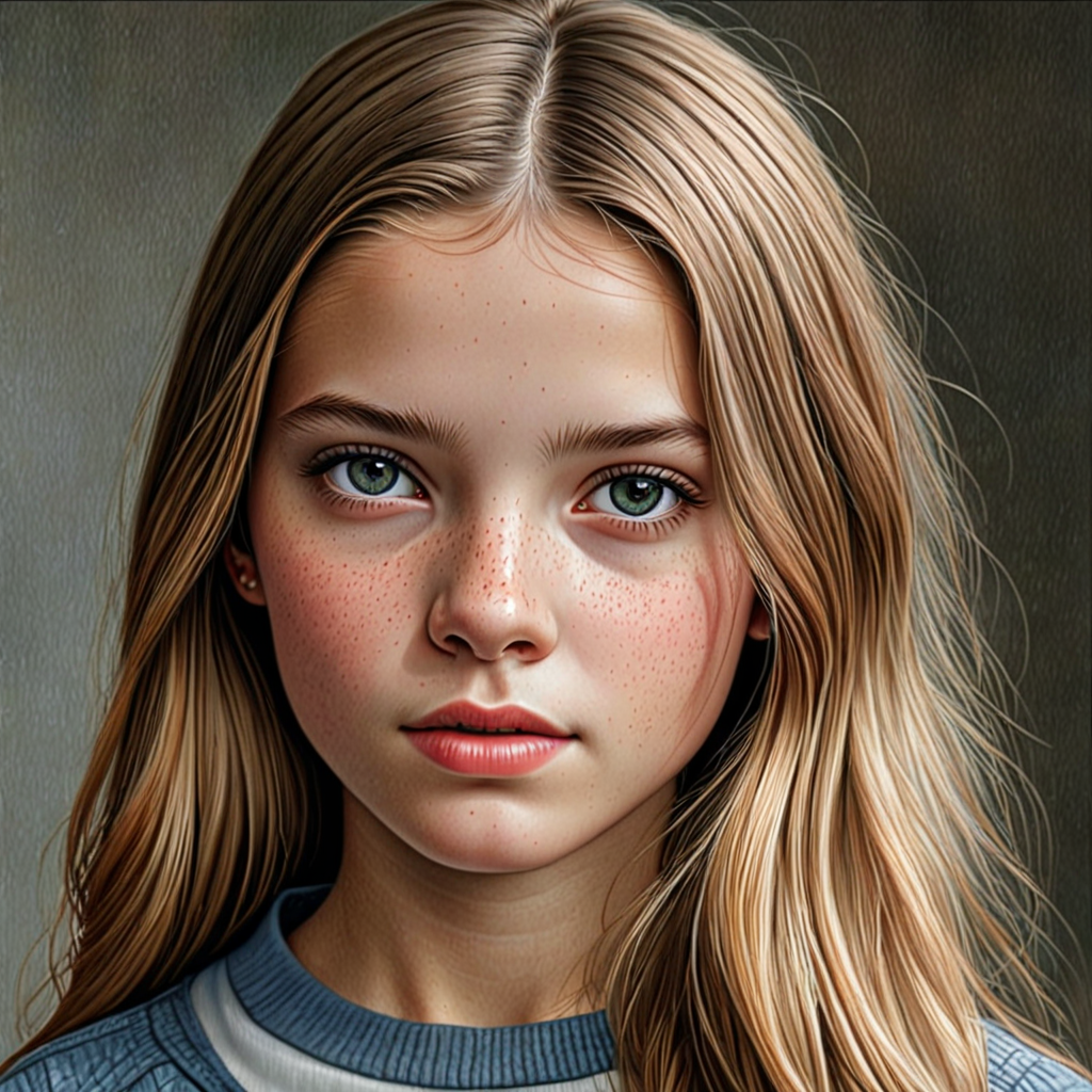 photo realistic view of a girl