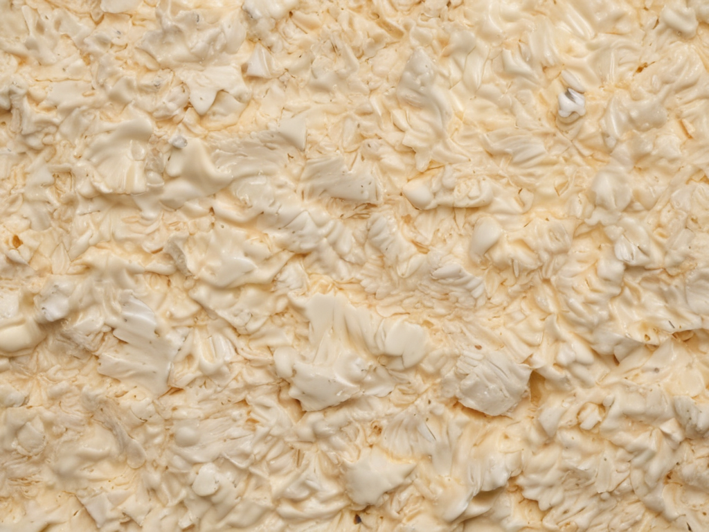 Close-Up View of Creamy Texture Resembling Soft Cheese or Butter Spread