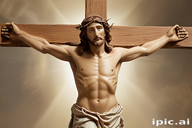 Representation of Christ on the Cross, Symbolizing Sacrifice and ...