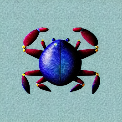 blue crab stylized into the letter B