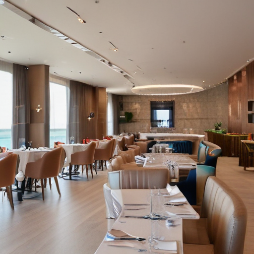 interior design of a formal contemporary but modern restaurant at a ...