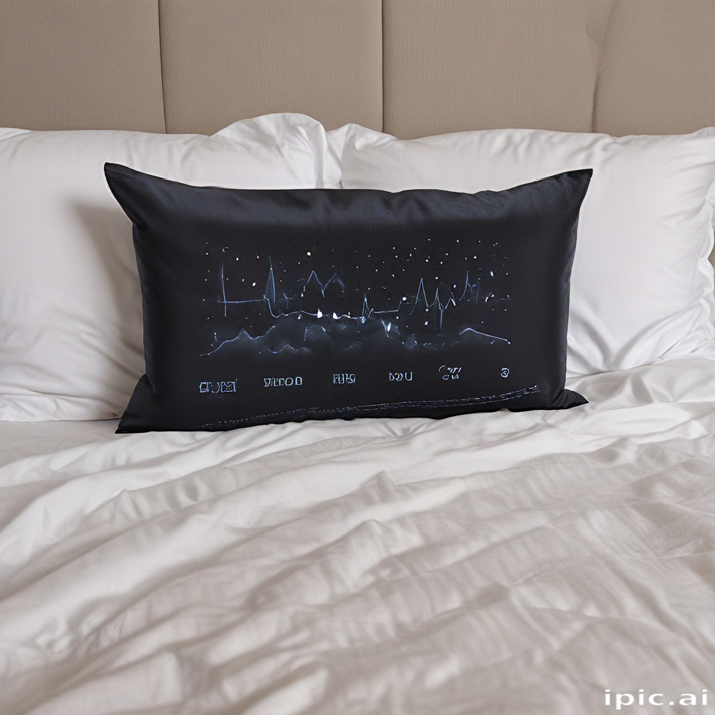 Starry Night Pillow Design Featuring a Celestial Skyline and Constellations
