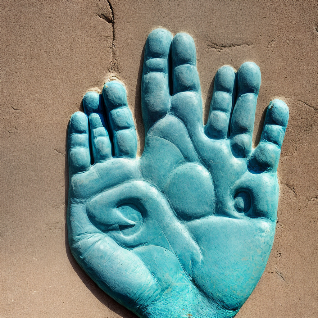 lord vishnu footprint on the wall in 3d epic image