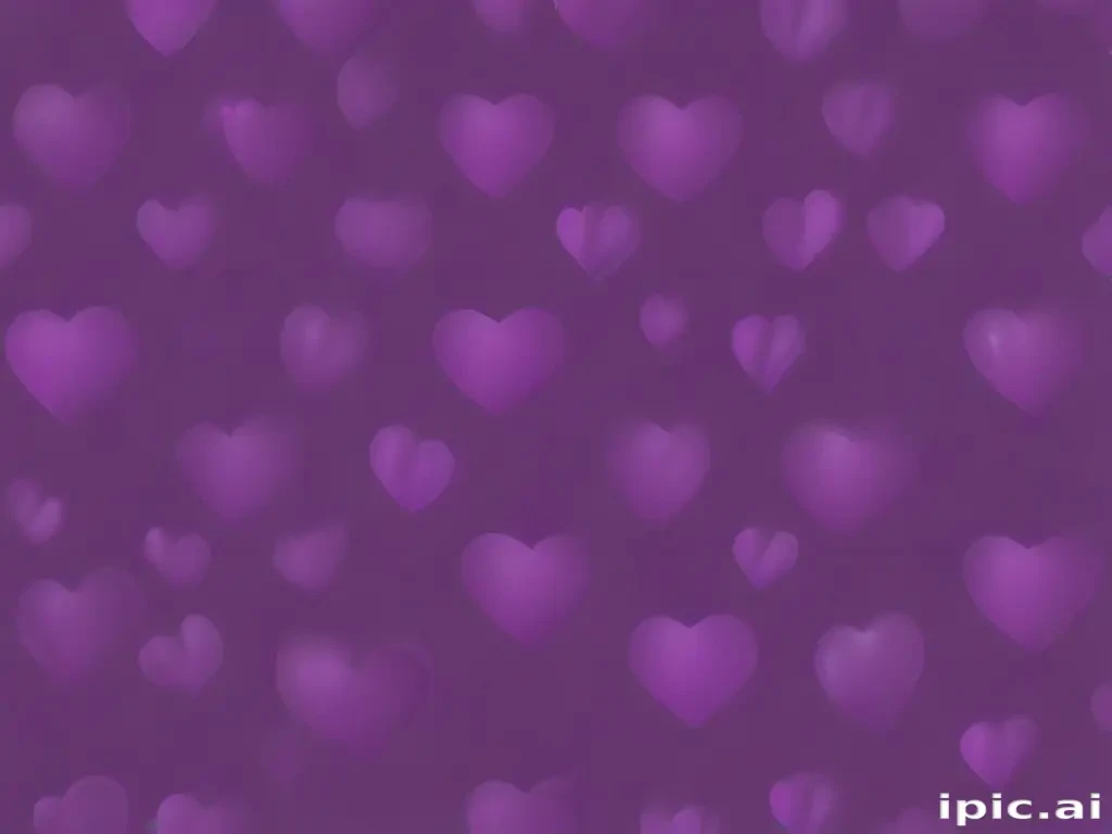 Soft Purple Background Filled with Floating Hearts for Romantic Vibes