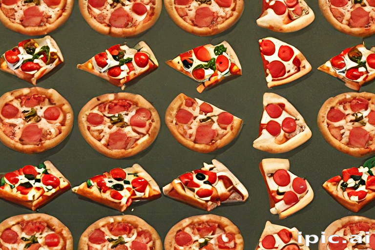 A Colorful Collage of Various Delicious Pizza Types and Slices.