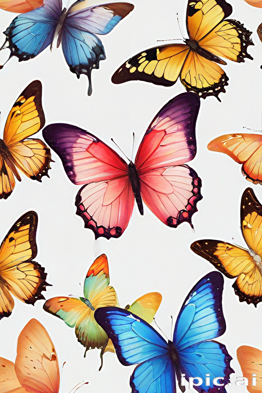 A Colorful Collection of Beautiful Butterflies Displaying Nature's ...