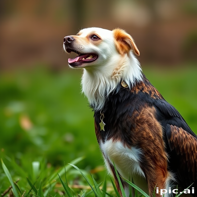 A Playful Dog Enjoying a Sunny Day in a Lush Green Park.