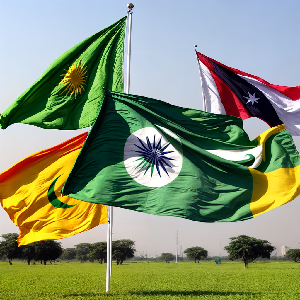 Pakistani Female and BANGLADESHI female flags