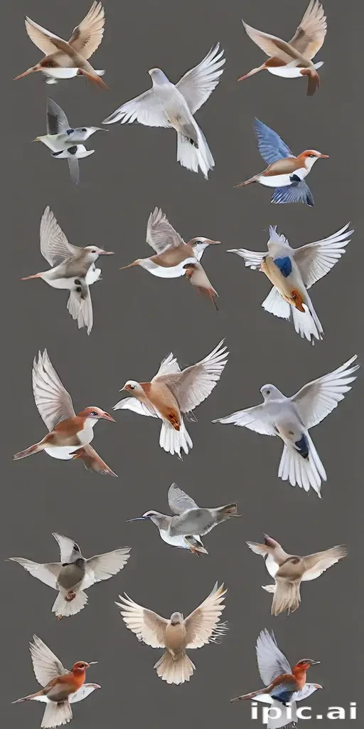 A Stunning Collection of Various Birds in Flight Captured Beautifully.