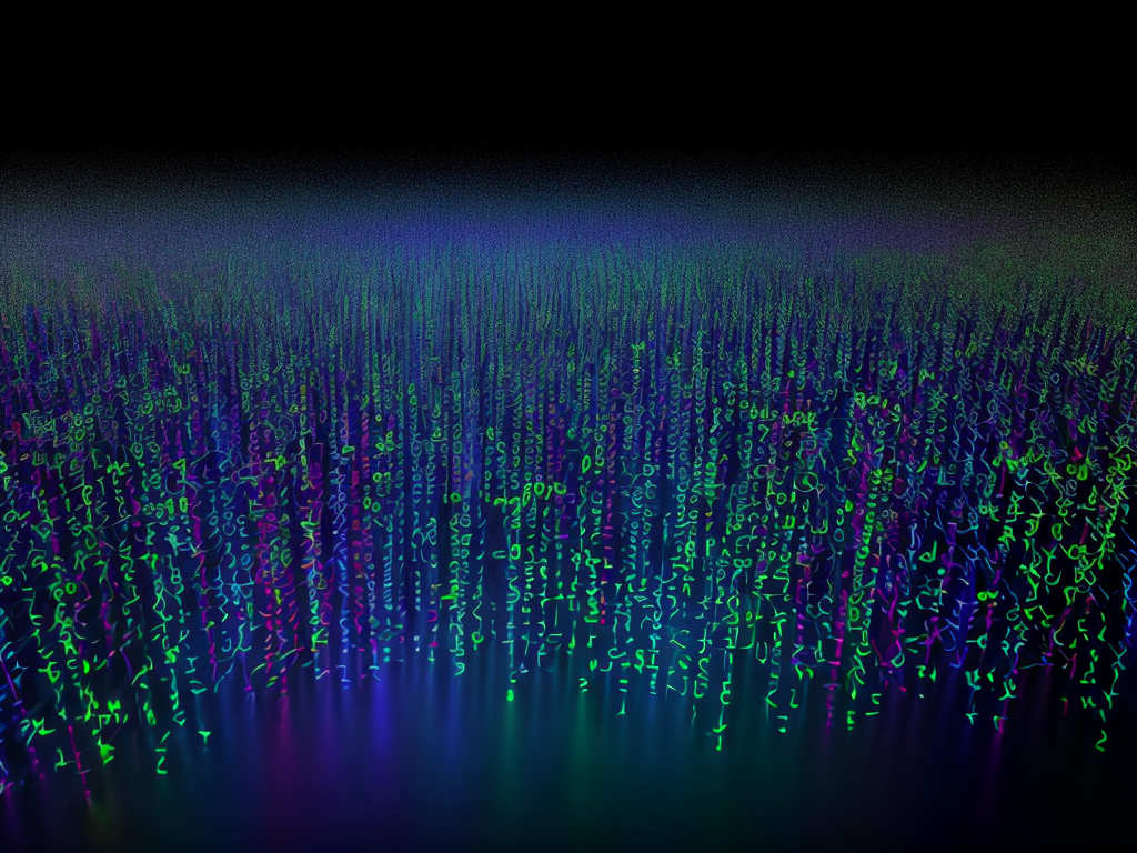 Black background with chaotic computer network going to white ...