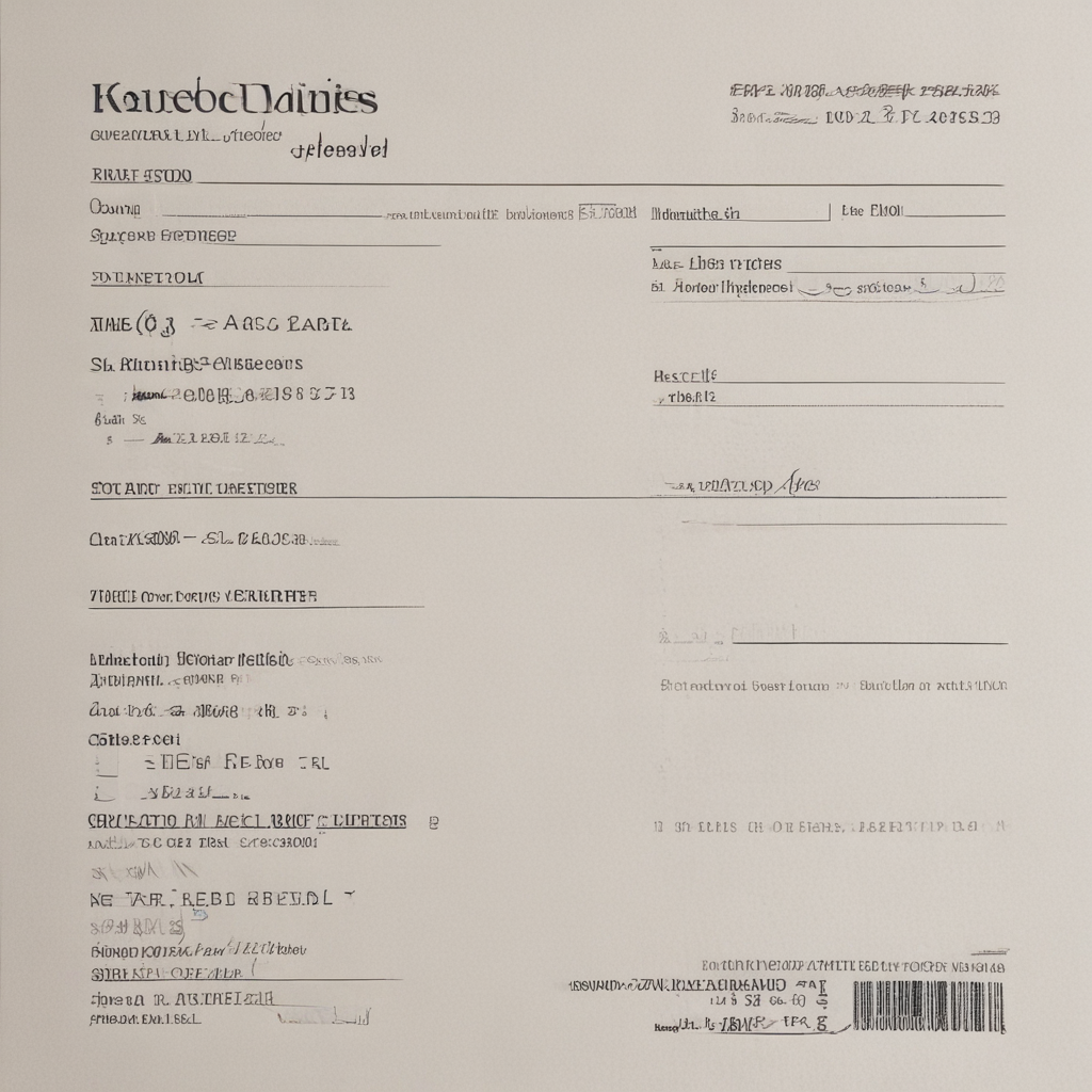 Official Document Featuring Personal Information and Identification ...