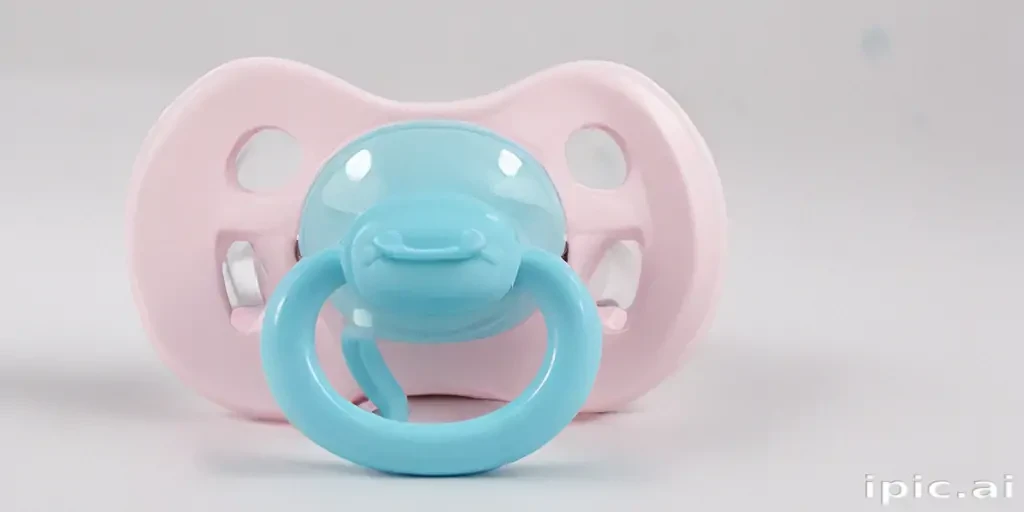 Adorable Baby Pacifier in Soft Pink and Blue Colors for Infants