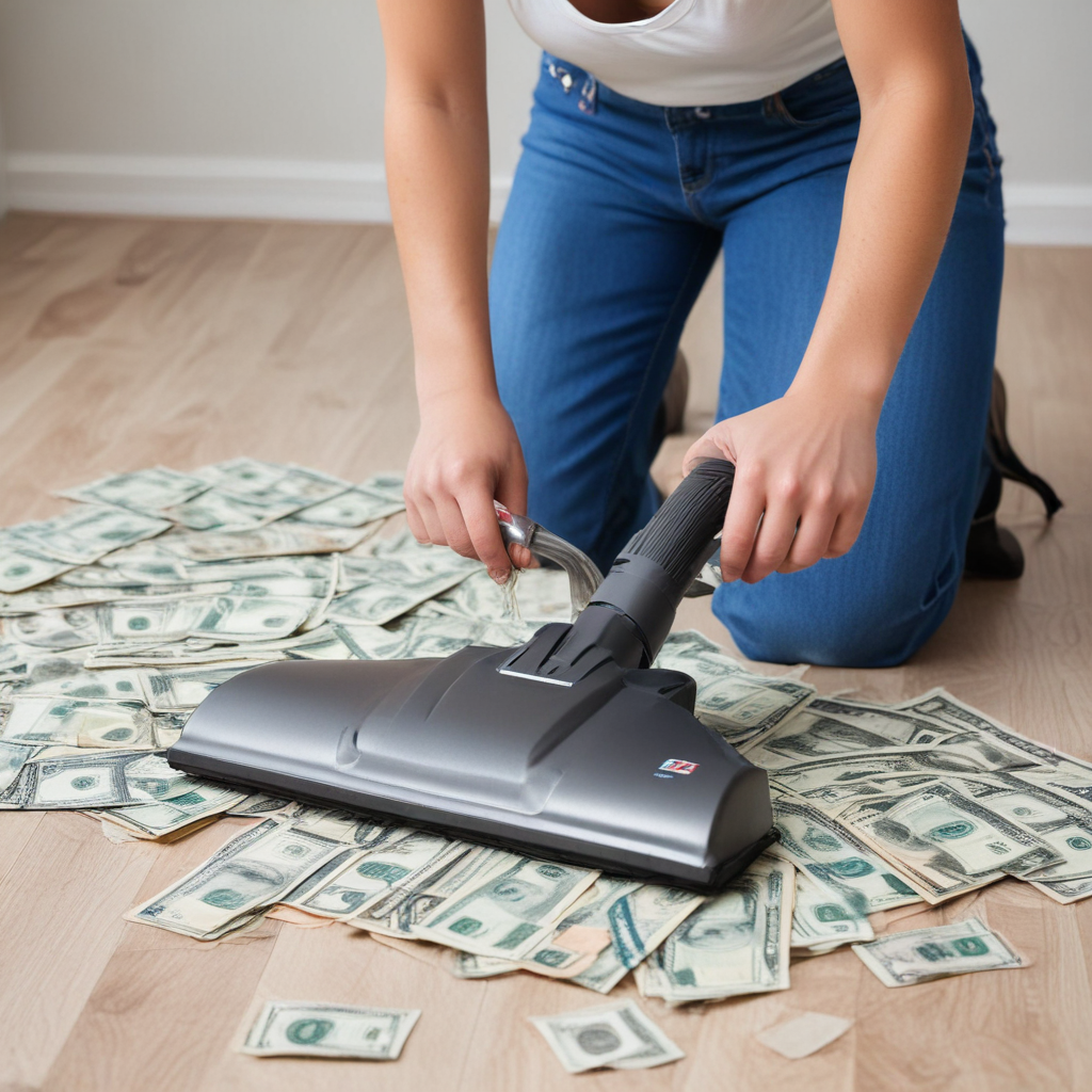 Cleaner vacuum cleaning money