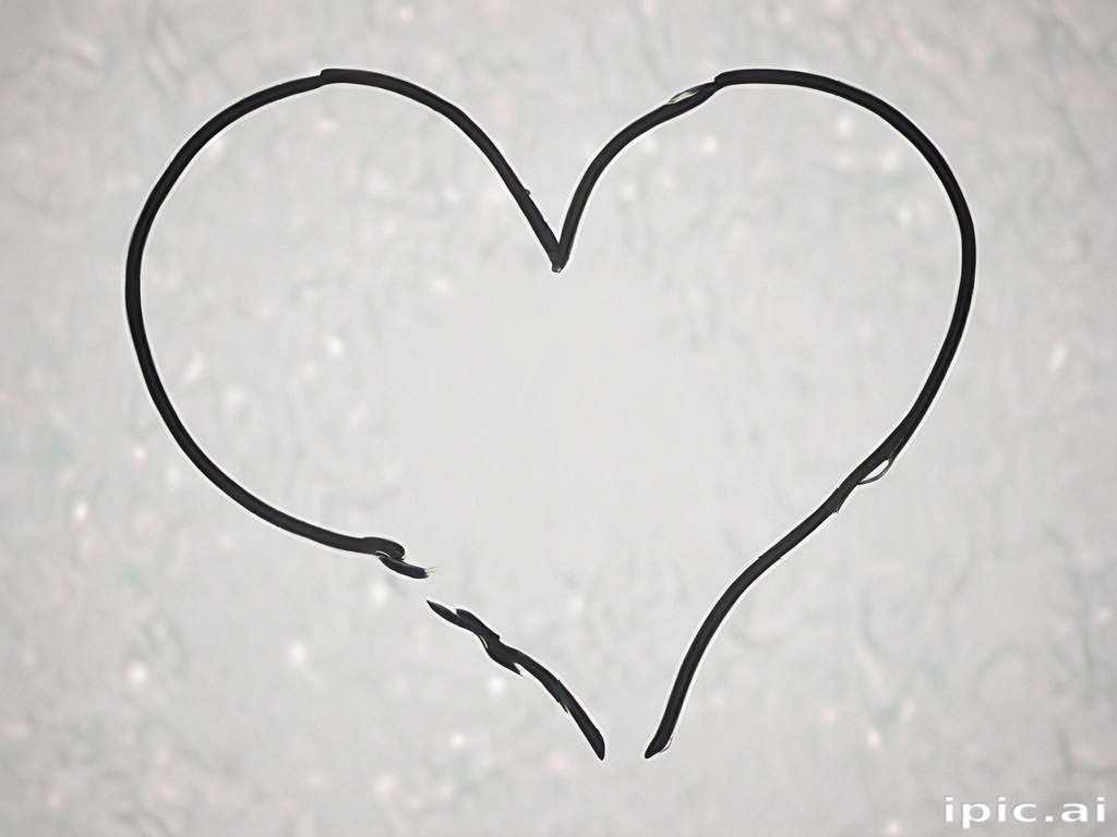 An Artistic Representation of a Heart Shape Created with Twisted Wires