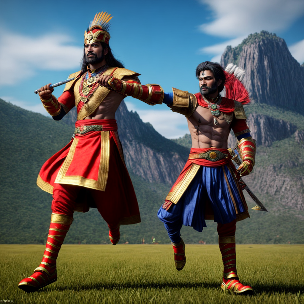 imagine prompt: Realistic, personality: [Amidst the chaos,Indian King ...