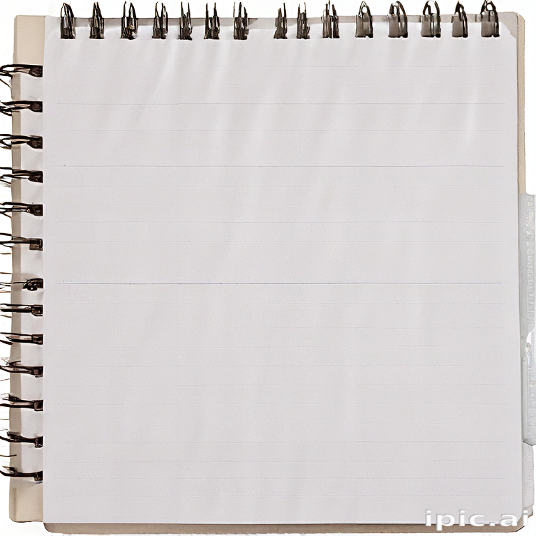 A Blank Notebook Page Ready for Your Creative Thoughts and Ideas