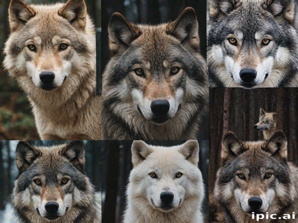 Stunning Collage of Wolves Displaying Diverse Features and Expressions