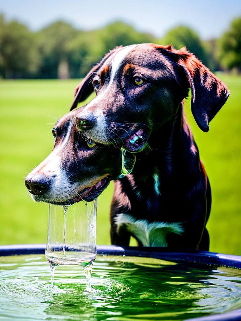 pet drinking water from the fountain. no background, great quality