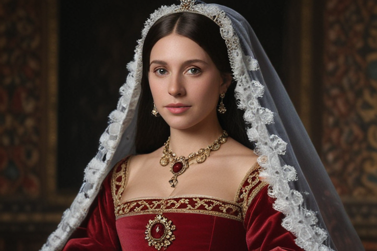realistic and powerful photo of queen Katherine of Aragon in real life