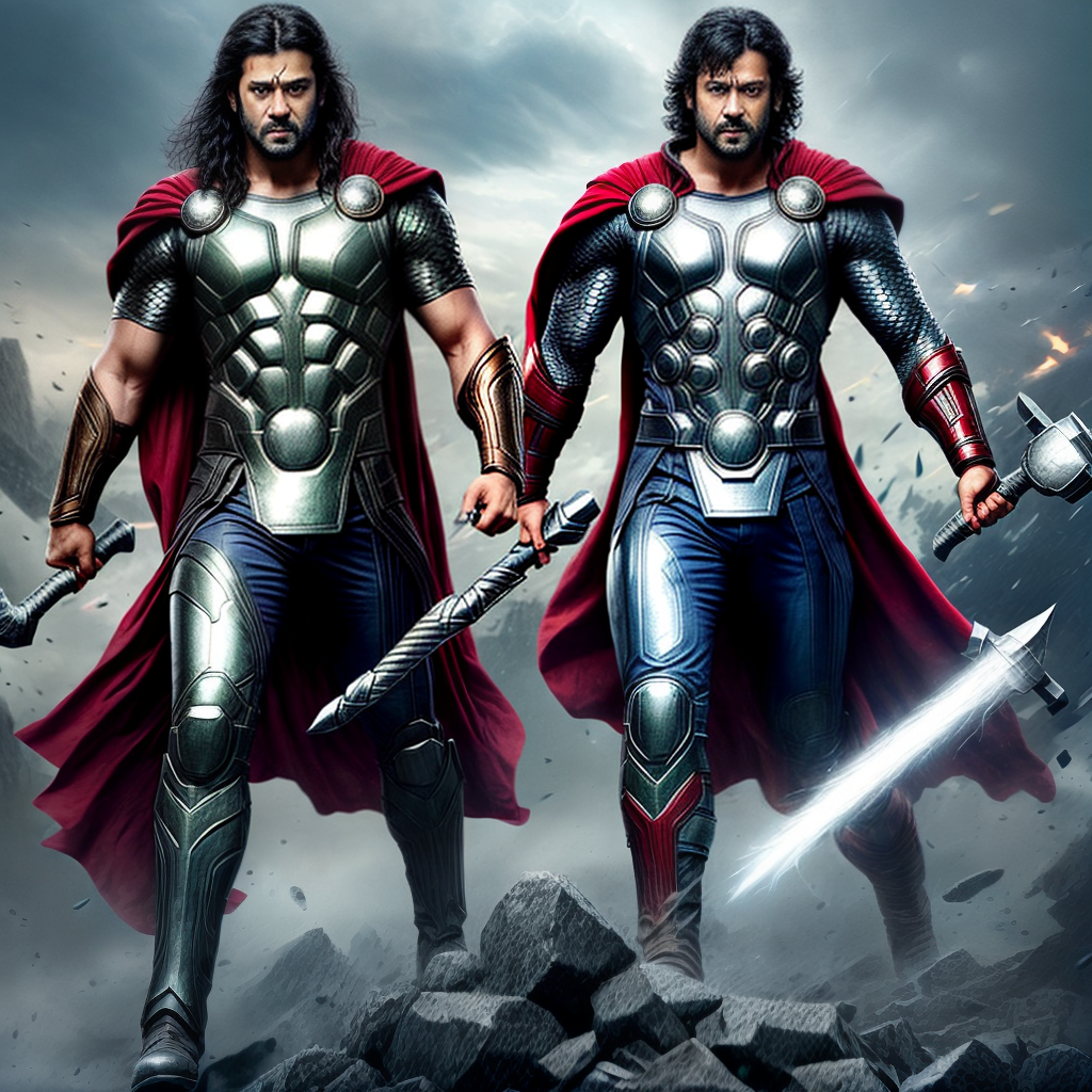tollywood actor prabhas as thor