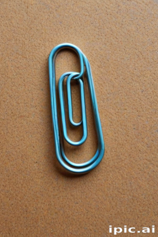 Three Distinct Paper Clips Arranged in a Creative Overlapping Formation