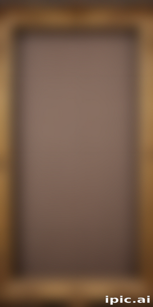 An Artistic Representation of a Blurred Image in a Wooden Frame
