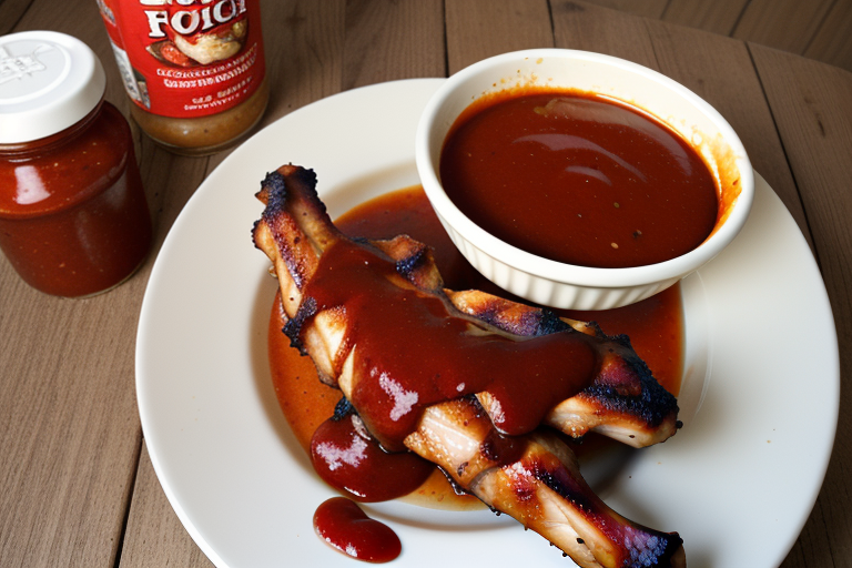 Delicious Barbecue Ribs Glazed with Tangy Sauce Served with Extra ...