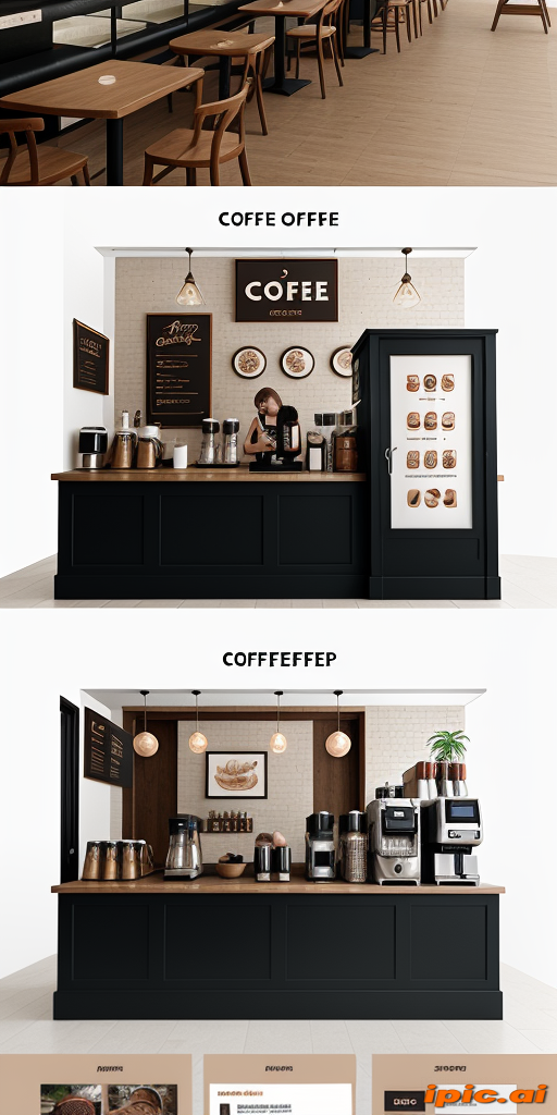 Modern Coffee Shop Interior Design Featuring Stylish Barista and Equipment
