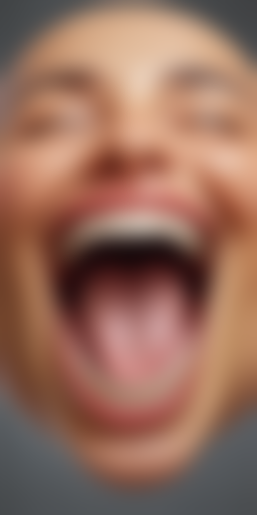 Joyful Expression: A Close-Up of a Person Laughing with Enthusiasm and ...
