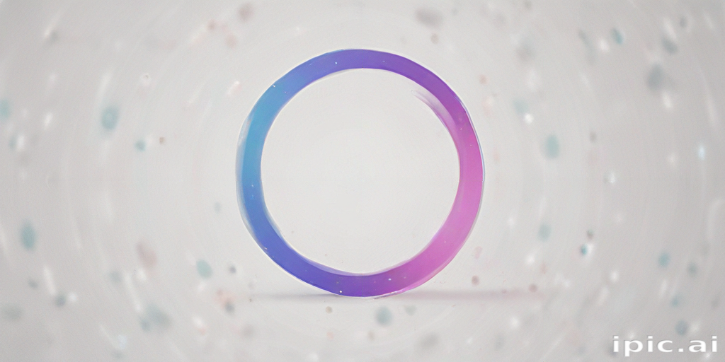 Colorful Circular Portal Surrounded by Soft, Dreamy Particles in Motion