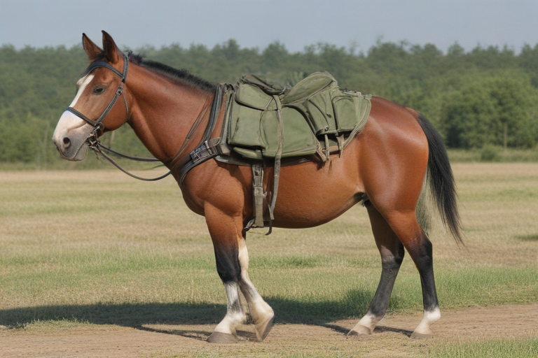 a military mule without a background