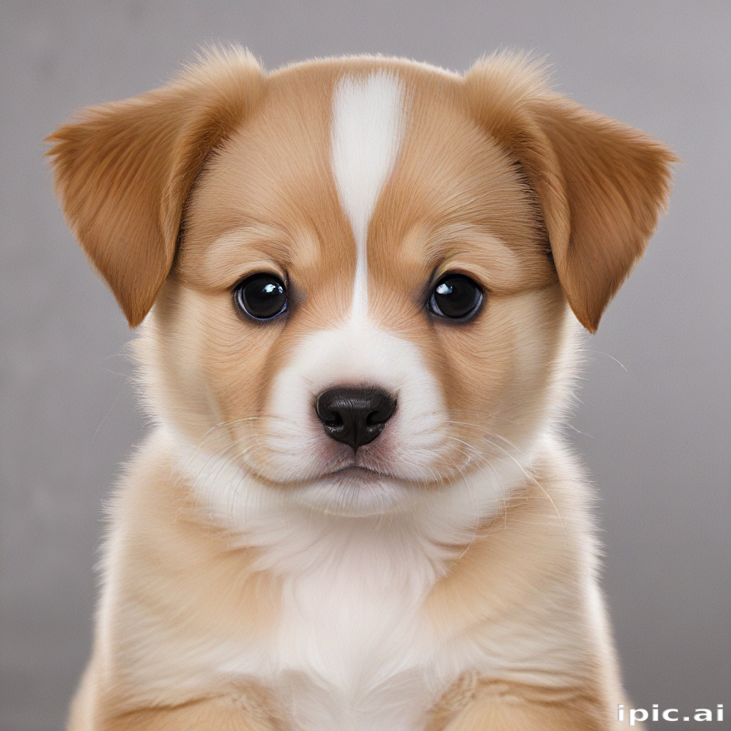 Adorable fluffy puppy with big eyes and a charming expression.