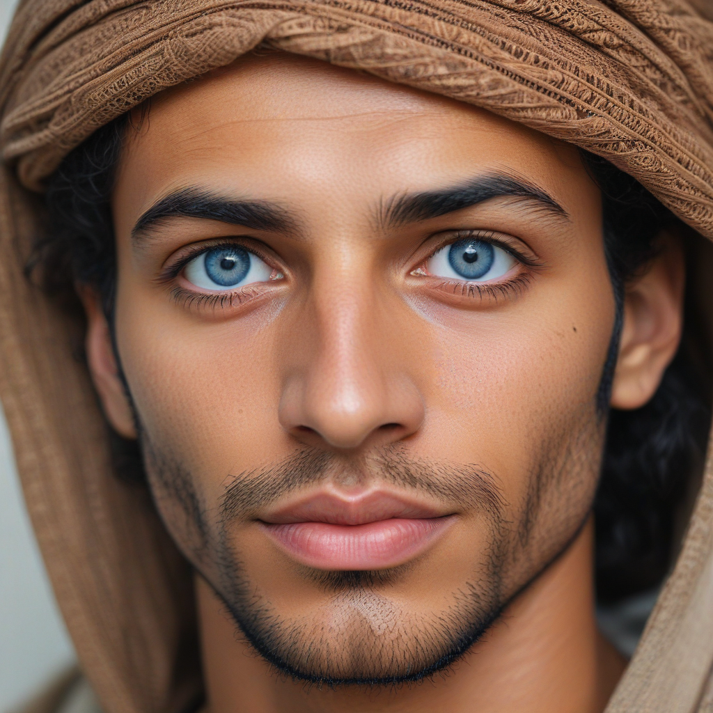 blue eyed mixed nordic arab armenian italian indian ethiopian man