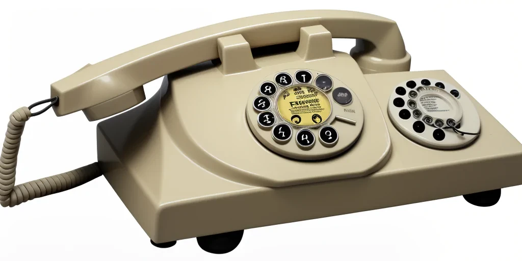 A Vintage Beige Rotary Telephone with Classic Design and Dial Features.