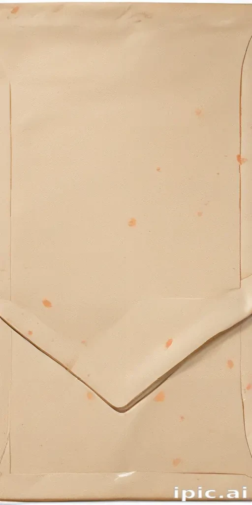 An Old, Unsigned Envelope with Subtle Stains and a Classic Design