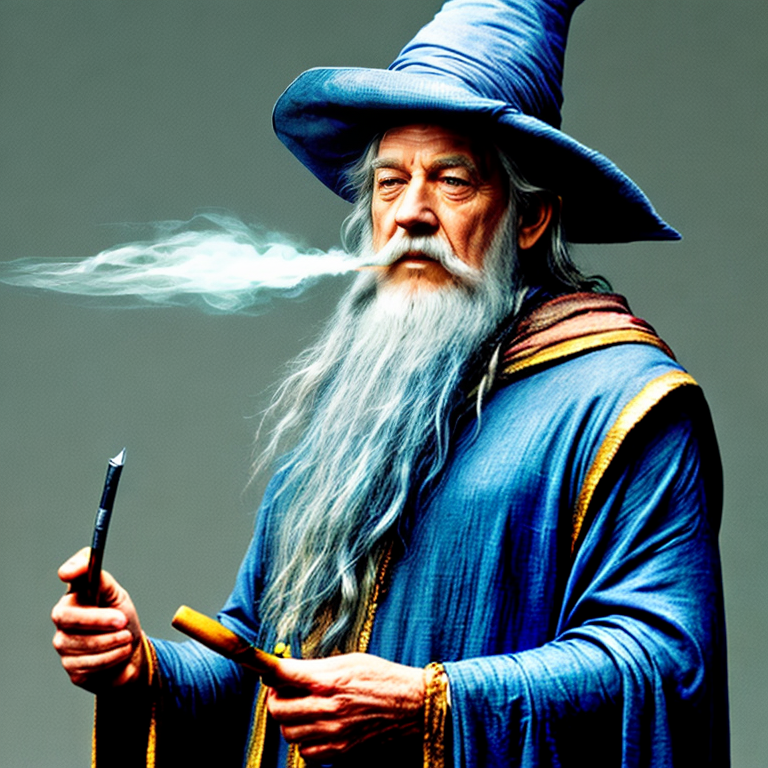 gandalf smoking a doobie
