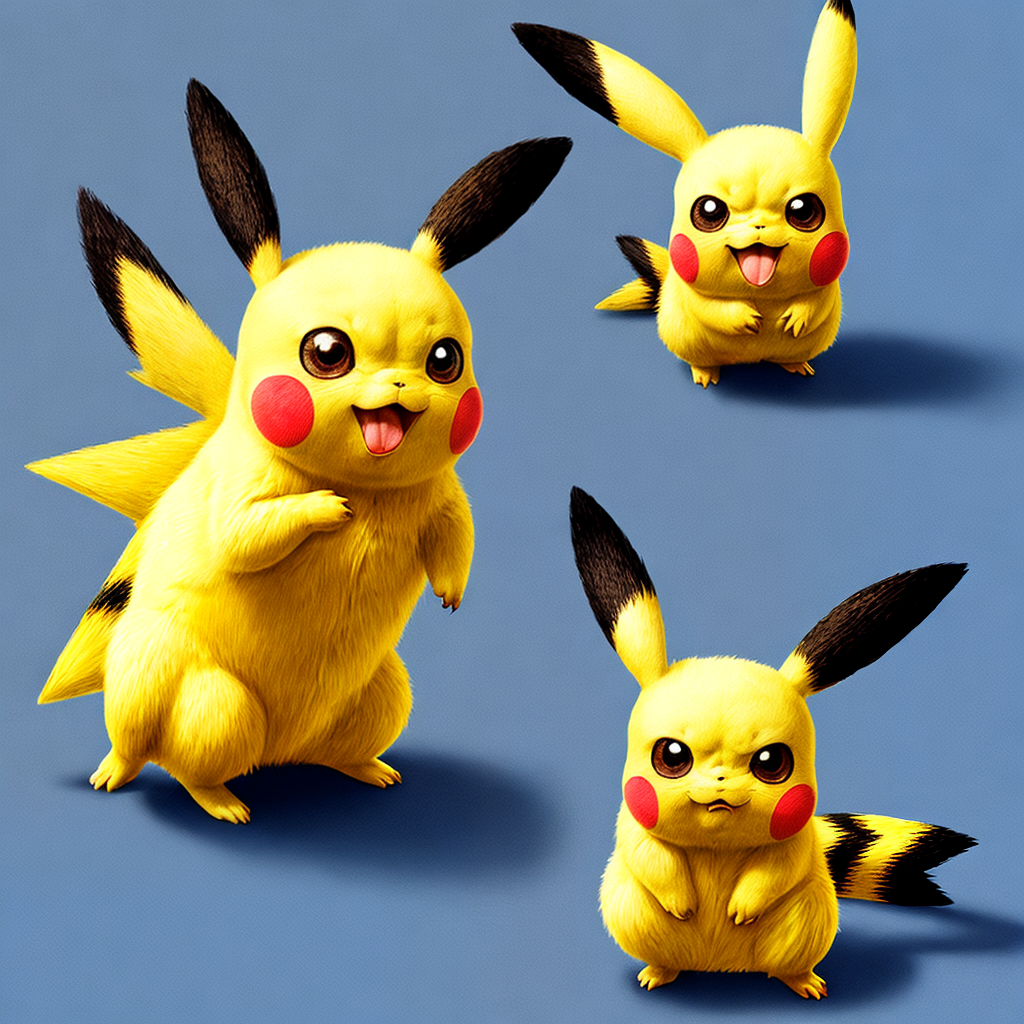 pokemon pikachu in realistic style