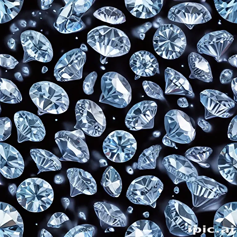 Sparkling Collection of Various Diamonds Glimmering Against a Dark ...