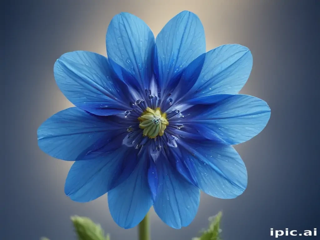 Vibrant Blue Flower Displaying Nature's Beauty Against a Soft Background