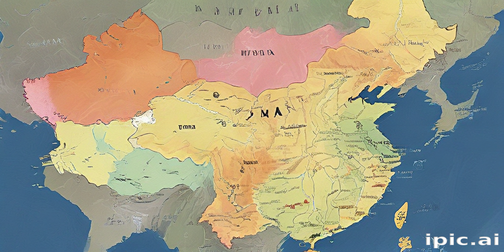 Detailed Map of China Highlighting Regional Divisions and Geographic ...