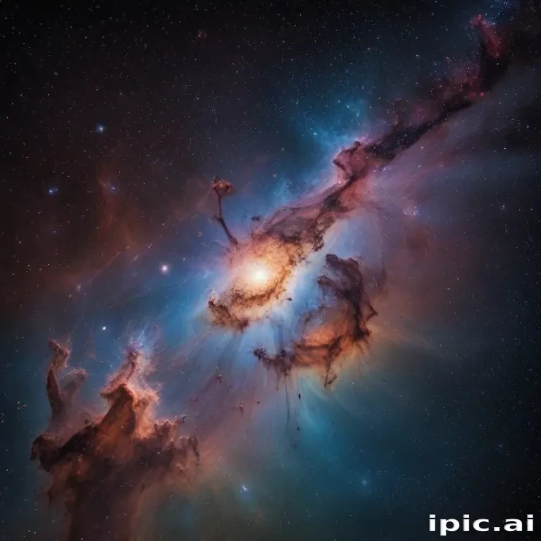 Stunning Cosmic Nebula Showcasing Vibrant Colors and Celestial Patterns ...