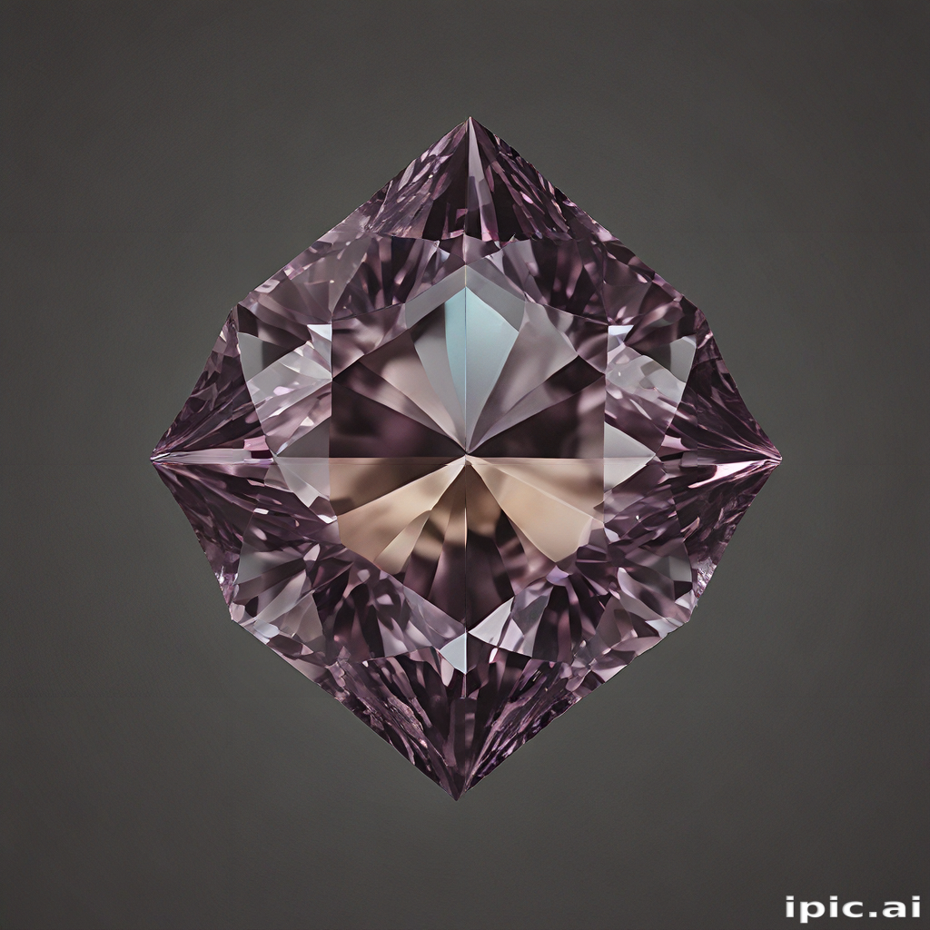 Stunning Lavender Diamond Sparkling with Intricate Facets and Brilliant ...