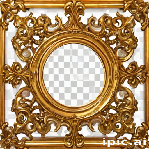 gold frame transparent background